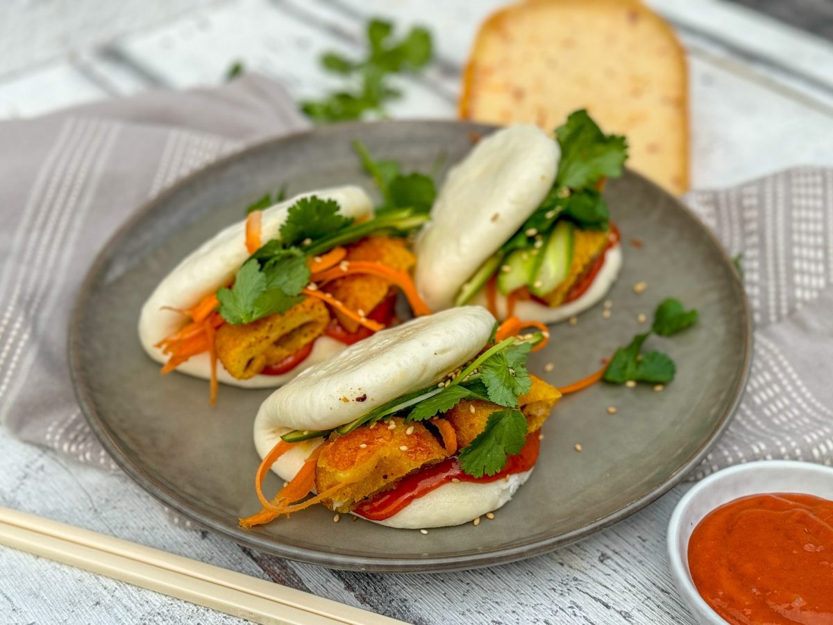Rezept: Bao Buns mit gebackenem Käse